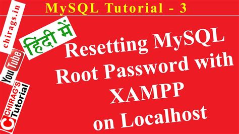 Mysql Tutorial 3 Resetting Mysql Root Password With Xampp On