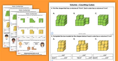 Volume Counting Cubes Homework Extension Year 6 Perimeter Area And Volume Classroom Secrets