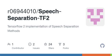 Github R Speech Separation Tf Tensorflow Implementation Of Speech Separation Methods
