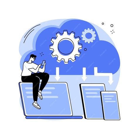 Premium Vector Cloud Connection Abstract Concept Vector Illustration