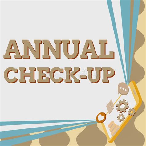 Inspiration Showing Sign Annual Check Up Business Concept Yearly
