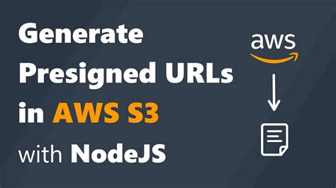 generate presigned urls to provide temporary access for files on aws s3