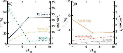 Faradaic Efficiency Fe And Partial Current Density Ji For The