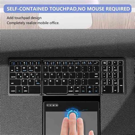 Jual Ursico Keyboard Wireless Bluetooth Foldable Rechargeable With Touchpad B055 Keyboad