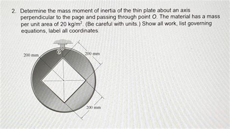 Solved Determine The Mass Moment Of Inertia Of The Thin