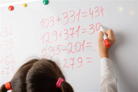 School Pupil Calculating Mathematical Equations Stock Image Image Of Blackboard Learning