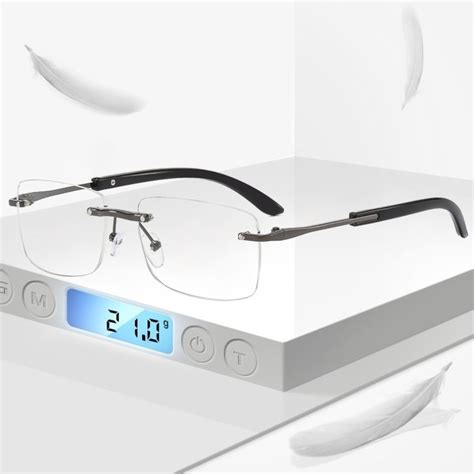 Diopter 10 To 40 Ultra Light Frameless Reading Glasses Womens