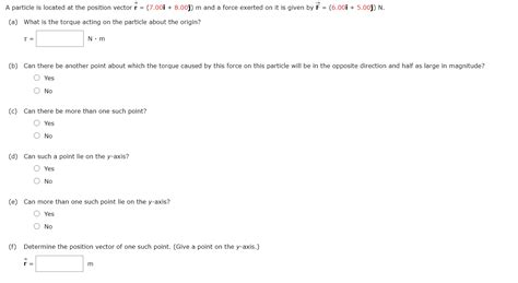 Solved A Particle Is Located At The Position Vector R Chegg
