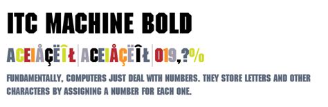 Itc Machine Std Medium Font Free Download