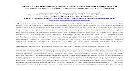 penerapan document oriented database nosql…if binadarma ac id sipi