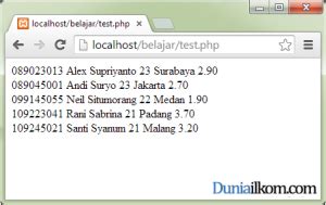 Cara Menampilkan Tabel Mysql Dari Php Mysql Fetch Array Duniailkom