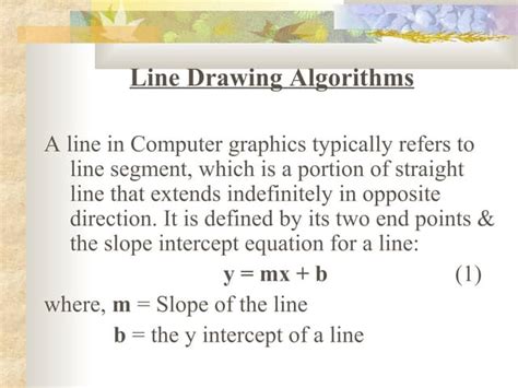Line Drawing Algorithms Computer Graphics Notes Pptx