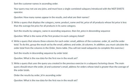 Solved Exercises 1 Write A Query Without Subqueries That