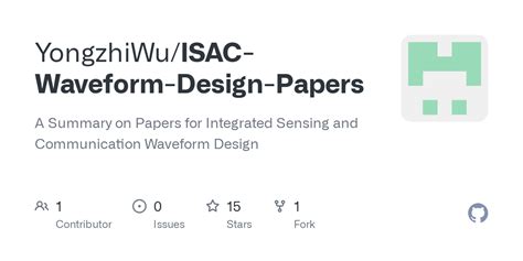 github yongzhiwu isac waveform design papers a summary on papers for