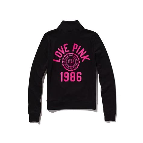 Victoria S Secret Half Zip Pullover 47 Found On Polyvore Pink