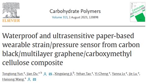 大连工业大学王海松教授课题组 Carbohyd Polymchem Eng J：在植物纤维基柔性传感系统取得新进展中国聚合物网科教新闻