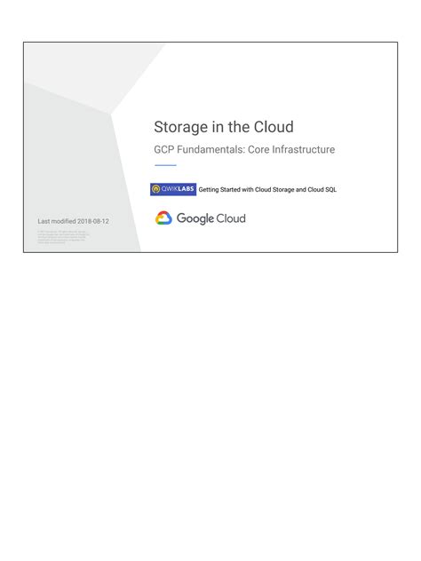 Solution Gcp Storage In The Cloud Studypool