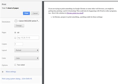 Is Google Chrome Printing Too Small Here S The Solution When Your Webpage Prints Tiny
