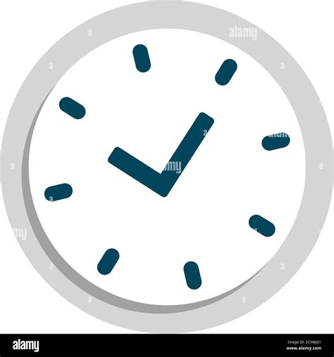 Clock Icon In Flat Style Timer On Color Background Vector Design Element White Background
