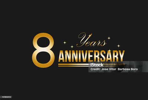 8 주년 기념 골드 반짝임 엽서 배너 포스터 인사말 및 생일을위한 장식 요소 8에 대한 스톡 벡터 아트 및 기타 이미지 8 개념 개념과 주제 Istock