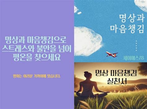 명상과 마음챙김 스트레스와 불안을 넘어 평온으로 크몽
