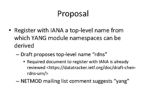 Enterprise Yang Module Namespace Draftchennetmodenterpriseyangnamespace Draftchenrdnsurn