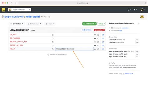 Managing Environments Dotenv