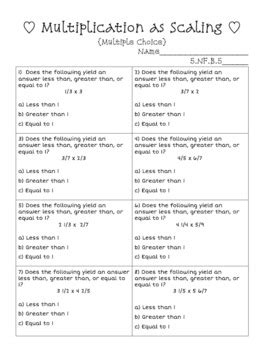 Th Grade Fractions Practice Multiplication As Scaling NF B Digital