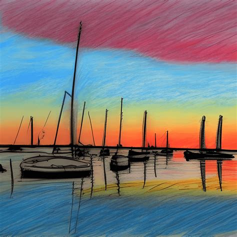Sailboat Sunset Sketch