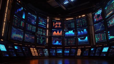 Various Graphs And Data Visualizations Covered The Entire Computer Screen Stock Image Image Of