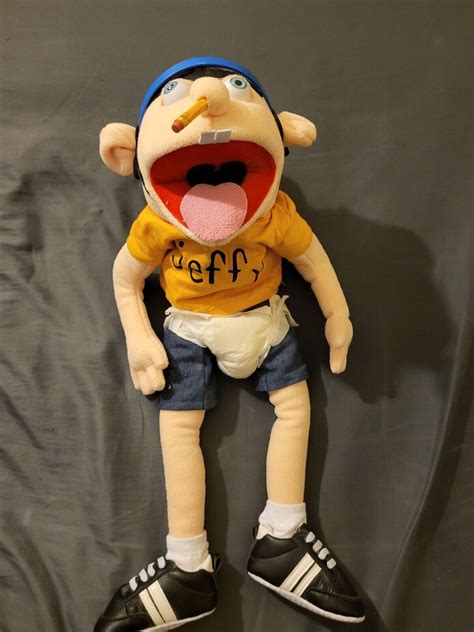 Sml Official Jeffy Puppet With 2 Control Rods 17in And 12in