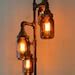 Pipe Floor Lamp 4 Fixture Living Room Steampunk Amber Mason Jar DOES NOT Include Bulbs Etsy