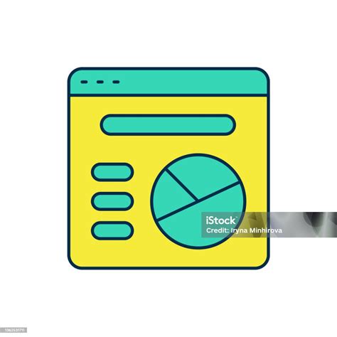Filled Outline Pie Chart Infographic Icon Isolated On White Background Diagram Chart Sign Vector
