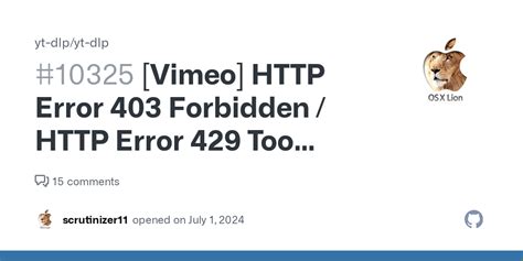 Vimeo Error 403 Forbidden Error 429 Too Many Requests
