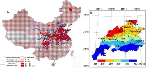 A Distribution Map Of The Wheat Planting Area Proportion Main Download Scientific Diagram