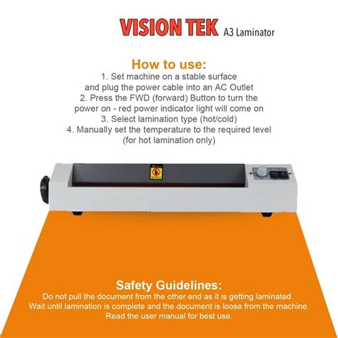 Vision TEK Laminator IMAGE BUSINESS MACHINES