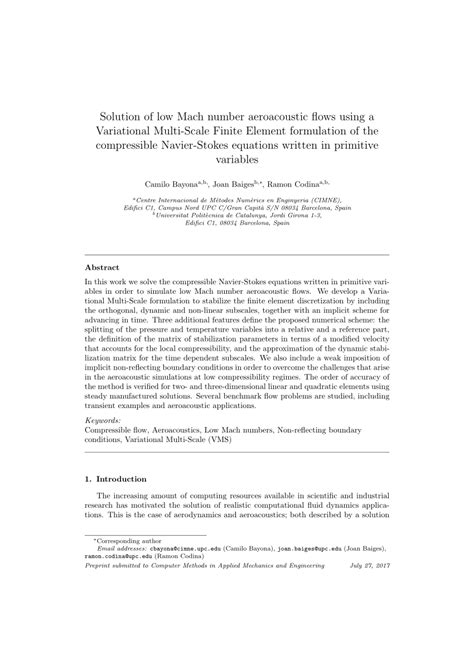 pdf solution of low mach number aeroacoustic flows using a