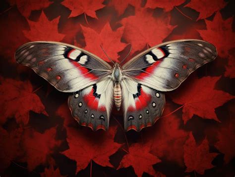 Cecropia Moth On Maple Leaf Stock Illustration Illustration Of