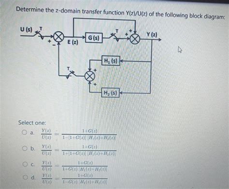 Solved Determine The Z Domain Transfer Function Y Z U Z Of Chegg