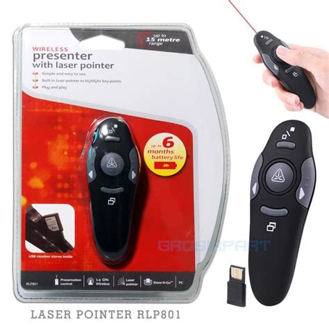 Jual Wireless Presenter Laser Pointer 15 Meter Rlp801 Mouse Presentasi Shopee Indonesia