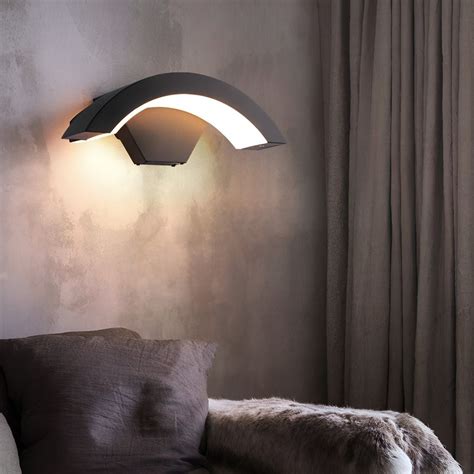 Classic Curved Glow Led Wall Light Outdoor Downlights Porch Wall