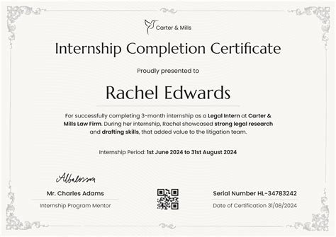 Internship Certificate Templates Free To Customize And Download