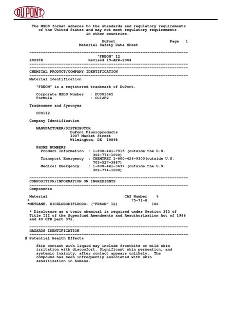 Freon 12 Pdf Toxicity Chemistry