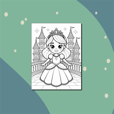 Увлекательная раскраска для малышей 3-5 лет «Принцесса в замке ...