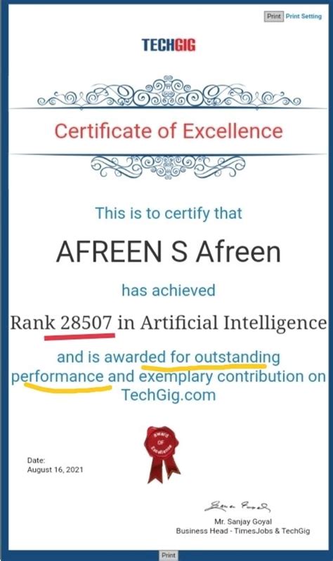 Afreen Shaik On Linkedin Techgig Codegladiators2021 Participation Oustanding Inspiration