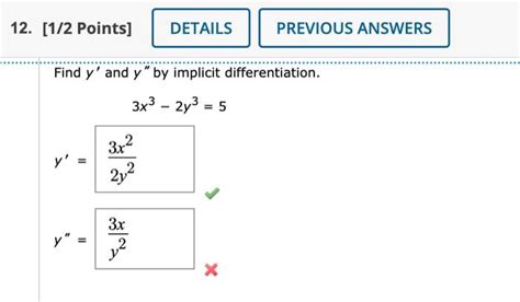 Solved Use Implicit Differentiation To Find Y′ X23y234