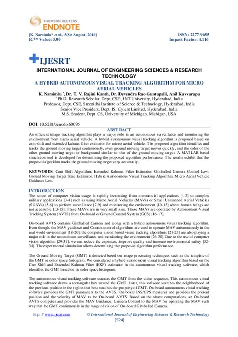pdf a hybrid autonomous visual tracking algorithm for micro aerial vehicles