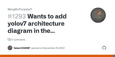 Wants To Add Yolov7 Architecture Diagram In The Documentation · Issue 1293 · Wongkinyiuyolov7