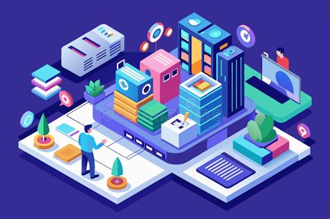 A Colorful Isometric Setup Showcases Static Website Customization With Various Coding Elements