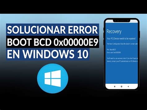 Cómo Solucionar el Error BOOT BCD 0xc00000e9 en Windows 10 Fácilmente Ejemplo Mira Cómo Se Hace